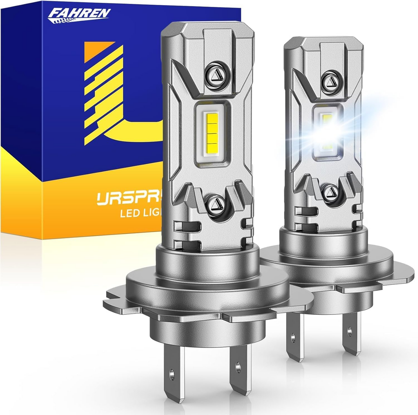 FAHREN H7 LED Headlight Bulbs 1:1 Size Plug & Play, Pack of 2 — Fahren