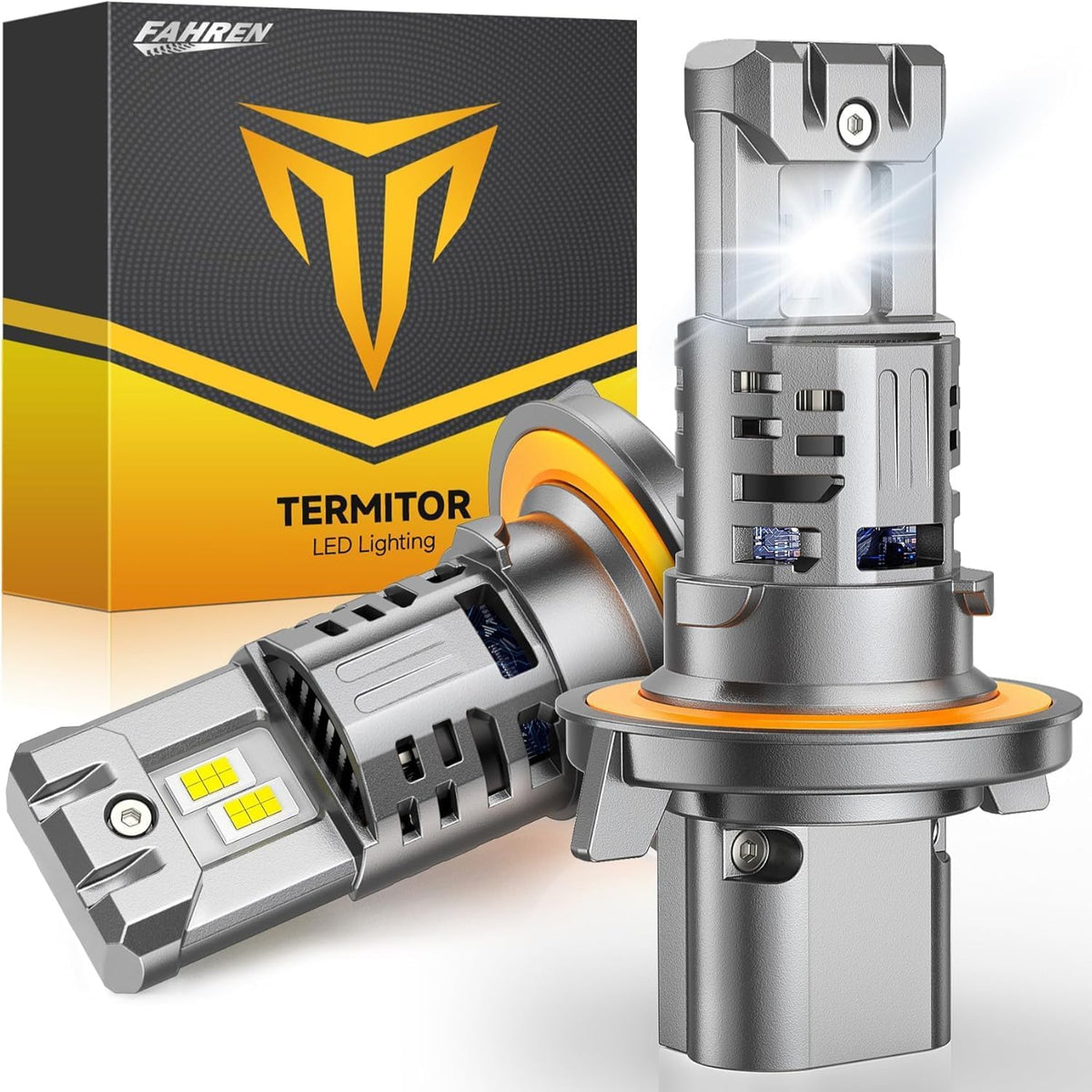 FAHREN H13/9008 LED Bulbs – 120W 44000LM, 6500K Cool White, 1:1 Size ...